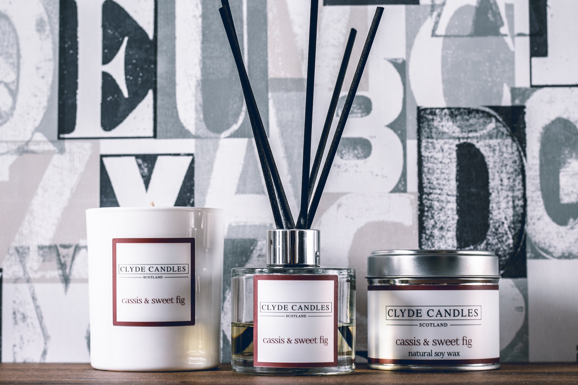 Cassis & Sweet Fig Reed Diffuser - Clyde Candles, Luxury Diffuser Oil ...