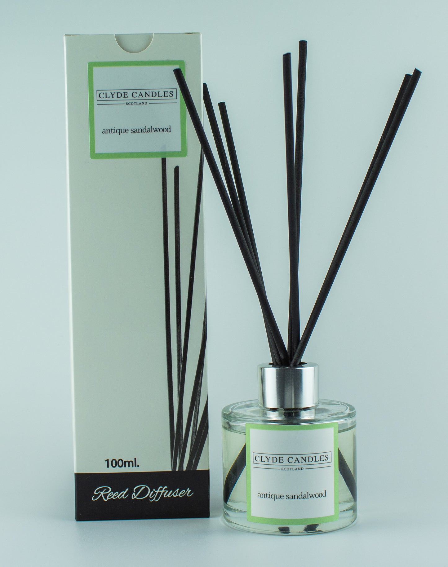 Antique Sandalwood Reed Diffuser - Clyde Candles, Luxury Diffuser Oil ...