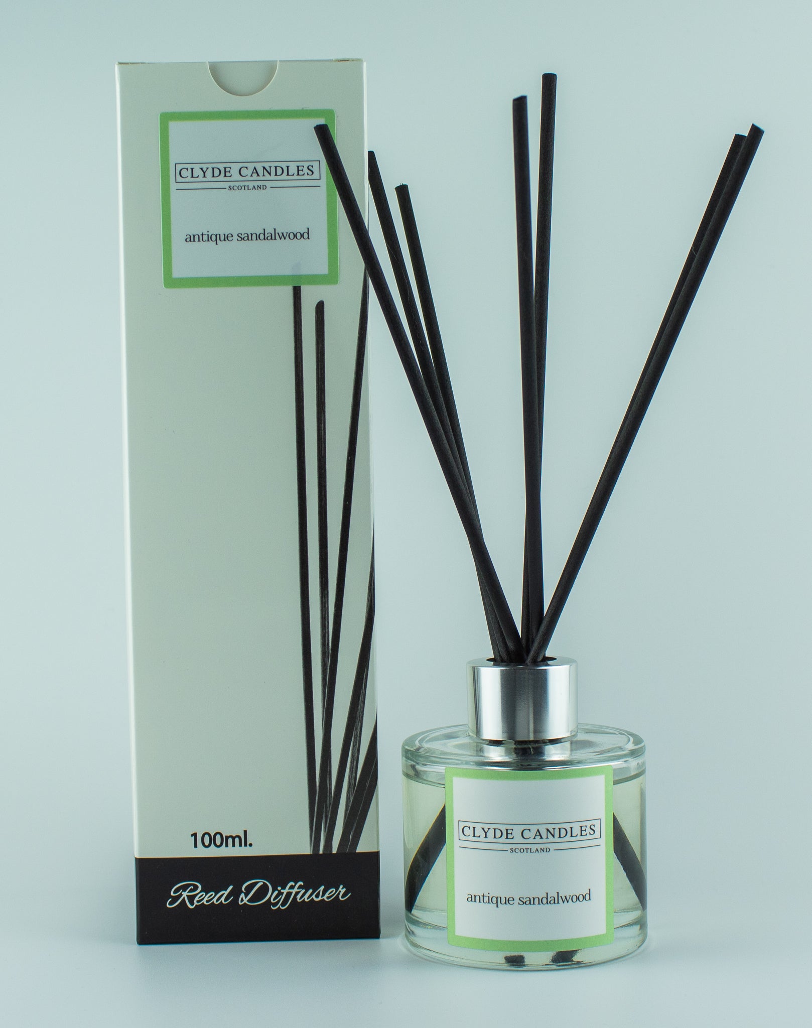 Antique Sandalwood Reed Diffuser - Clyde Candles, Luxury Diffuser Oil ...